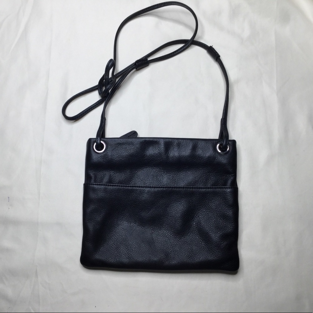 Margot Black Leather Kari Crossbody Bag - Gem